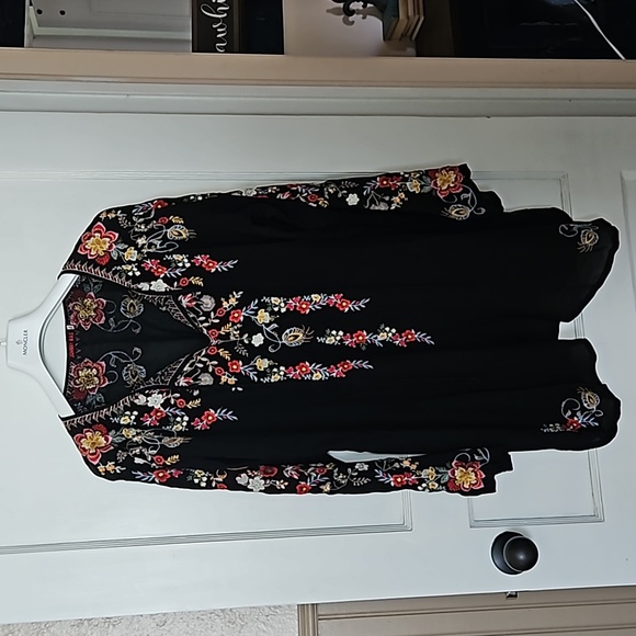 Johnny Was | Tops | Johnny Was Black Shirt Xl | Poshmark